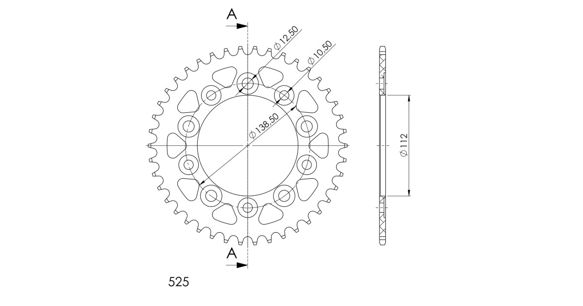 Supersprox Alumiini takaratas RAL-1304:48 Musta - 27-3-1304-48-0 ...