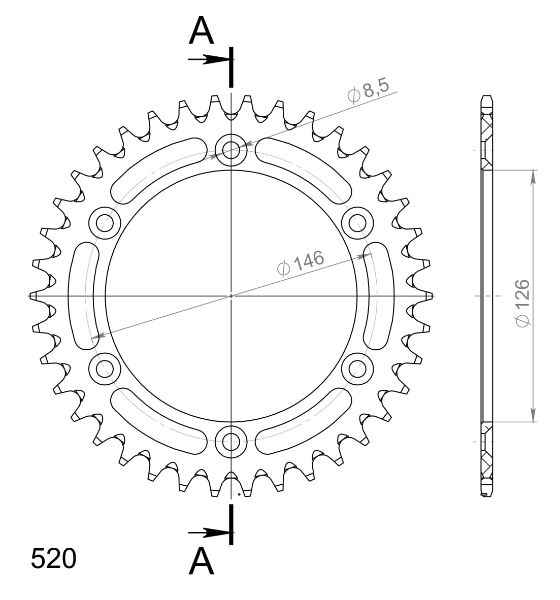 Supersprox Alumiini takaratas RAL-808:38 Kulta - 27-3-808-38-9 » Storm ...