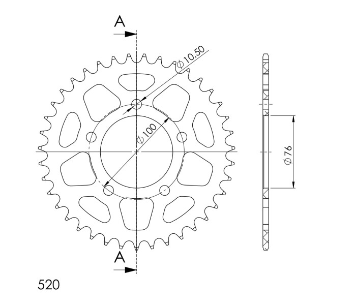 Supersprox Alumiini takaratas RAL-7091:40 Musta - 27-3-7091-40-0 ...